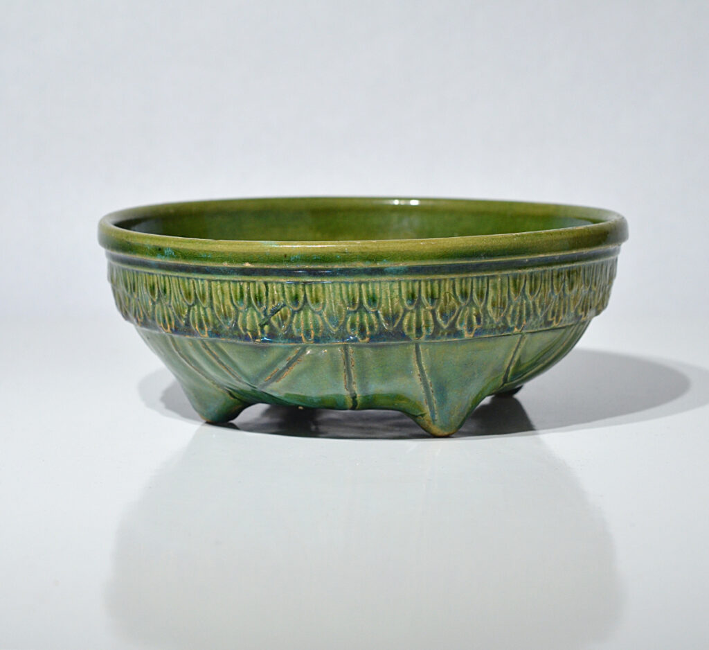 Rare Brush McCoy Footed Green Planter Bowl (Sold) - Only Clay