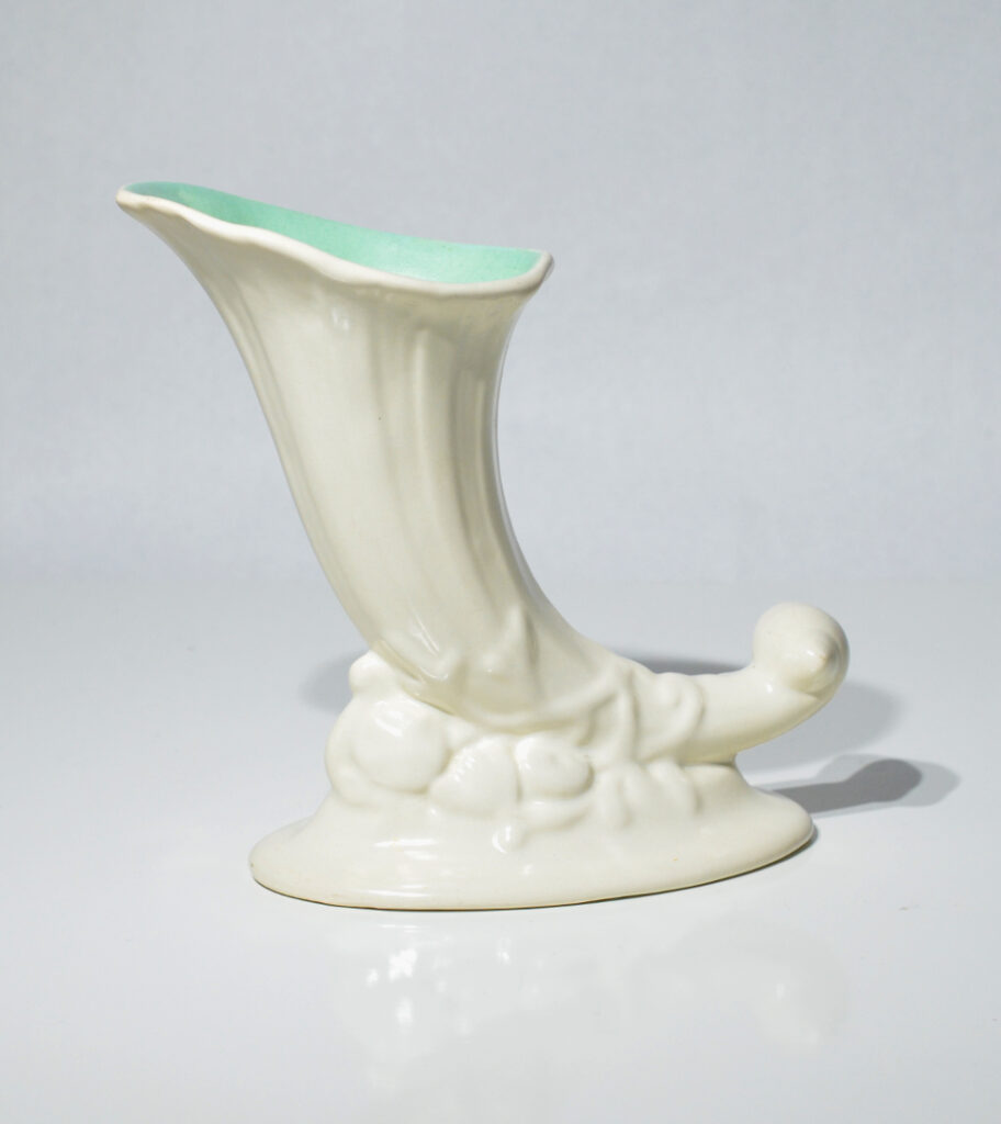 Rumrill Cornucopia Vase Snowdrop Glaze - Only Clay