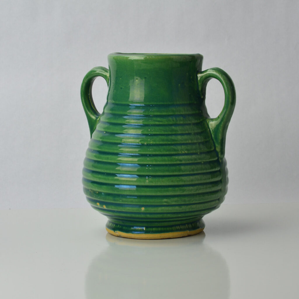 Early Green McCoy Ring Vase Late 1920s (Sold) - Only Clay